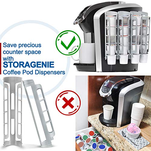 STORAGENIE Coffee Pod Holder for Keurig K-cup, Side Mount K Cup Storag ...