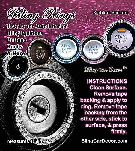 Pink Bling Car Glam Rhinestone Start Button Ring – Pink and Caboodle